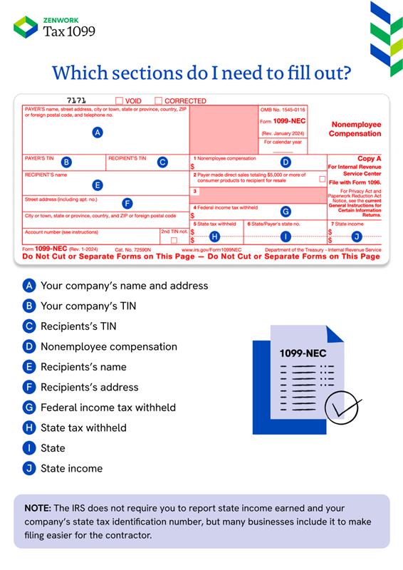 Adams 1099 NEC Forms Kit 2023, 5 Part Laser 1099 Forms With Self Seal 1099